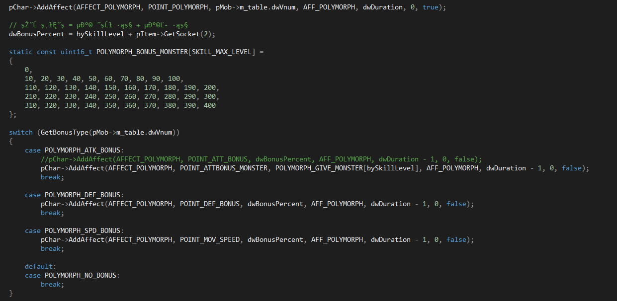 Leadership and polymorph bonuses - Community Support - Questions & Answers - Metin2Dev | M2Dev