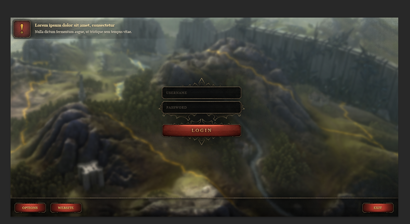 PSD - RED LOGIN INTERFACE - 2D Graphics - Metin2Dev | M2Dev