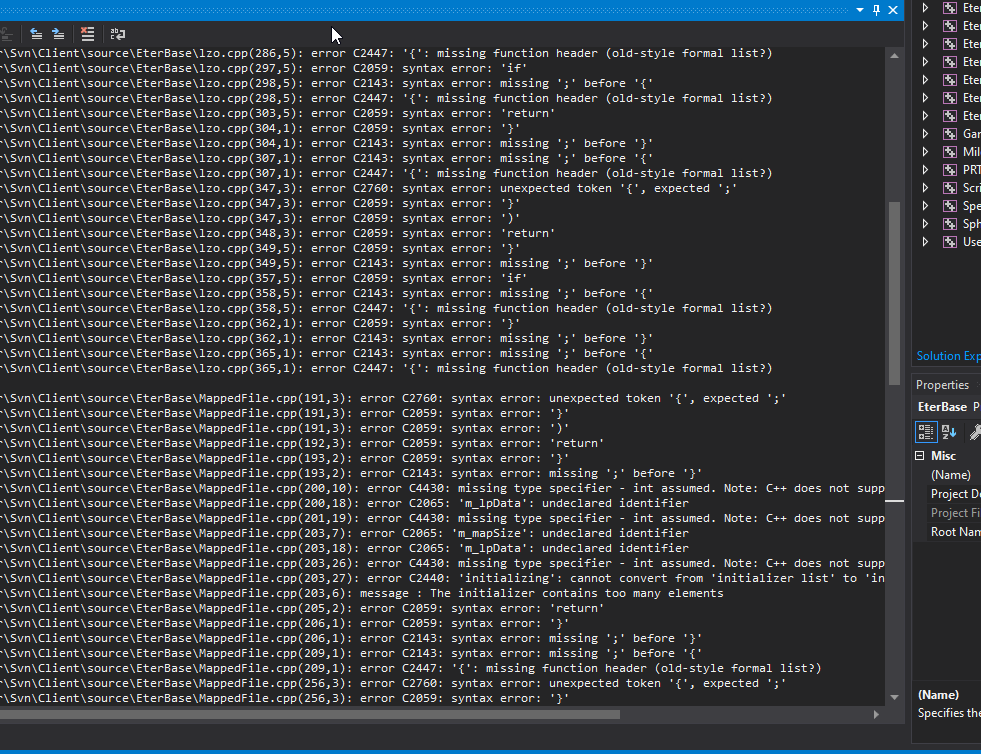 Problem building Client Source - Community Support - Questions & Answers - Metin2Dev | M2Dev