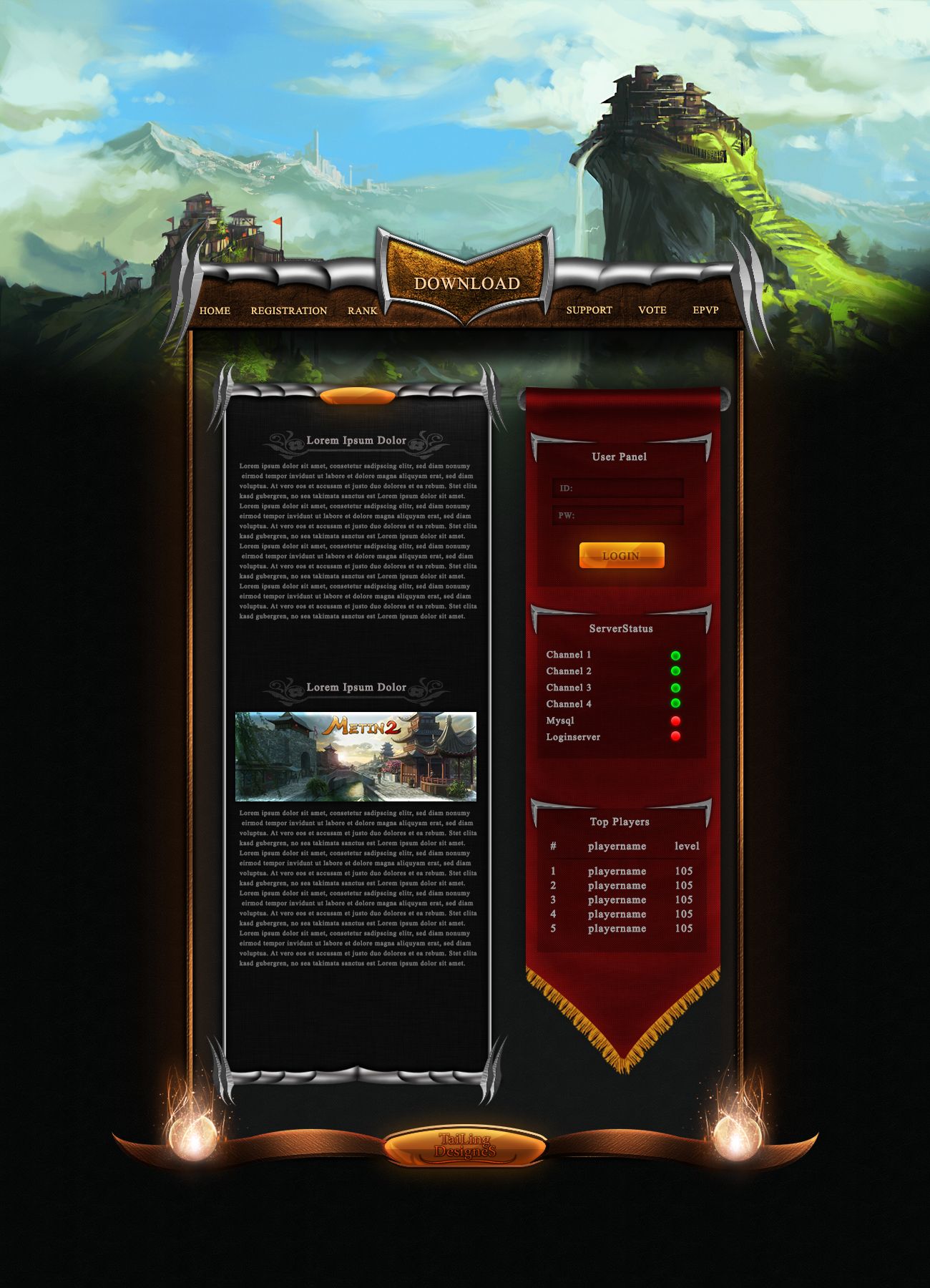 PSD - Web Design - 2D Graphics - Metin2Dev | M2Dev