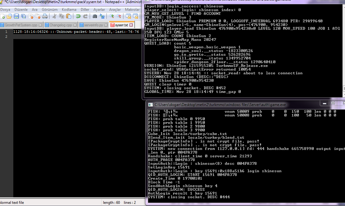 windows serverfiles unknown packet headers - Community Support - Questions & Answers - Metin2Dev ...