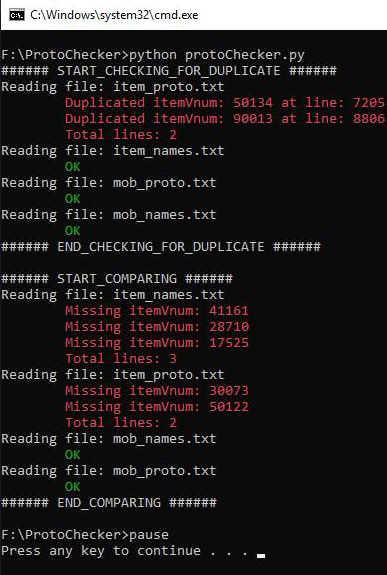 Item_proto and item_names checker - Programming & Scripts - Metin2Dev | M2Dev