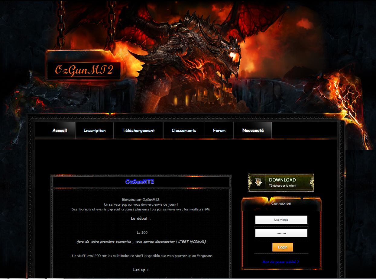 Systèmes & Thèmes pour MT2-CMS - Inclassable - Metin2Dev | M2Dev