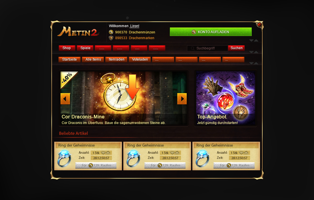 Itemshop Design - ProfessorEnte - Inclassable - Metin2Dev | M2Dev