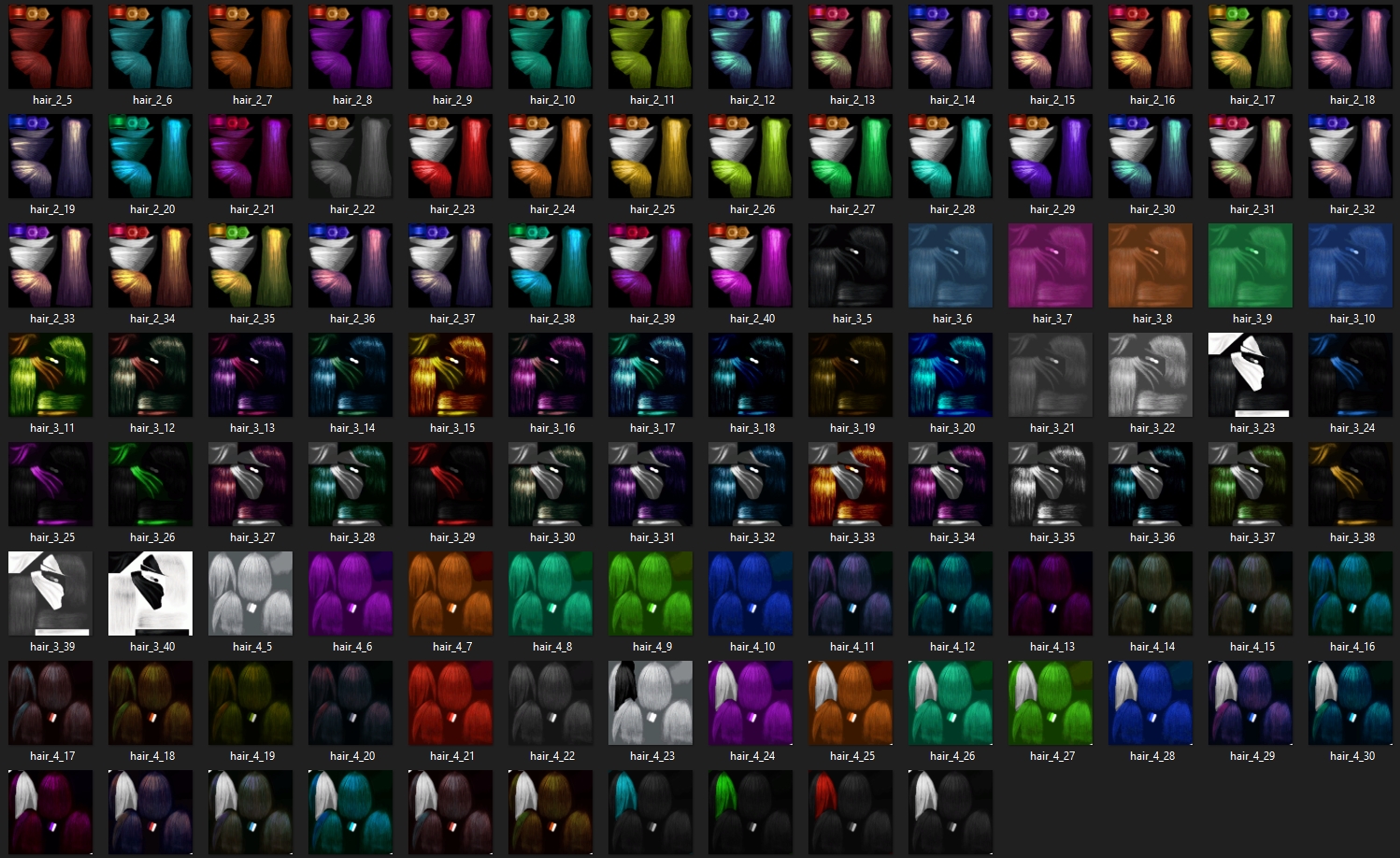 Recolored Basic Hairstyles - 2D Graphics - Metin2Dev | M2Dev