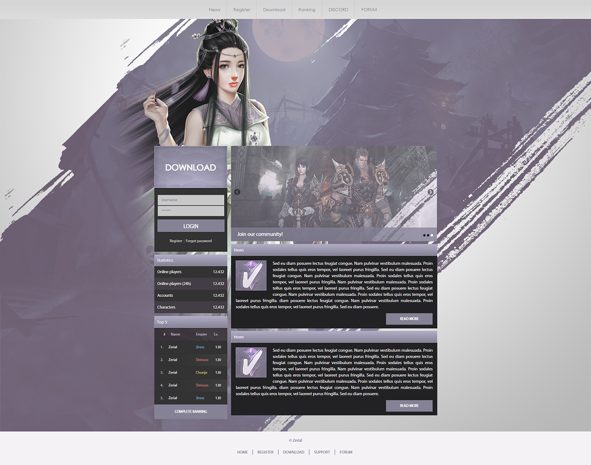 Simple Website (html/css) - Web Development & Scripts / Systems - Metin2Dev | M2Dev