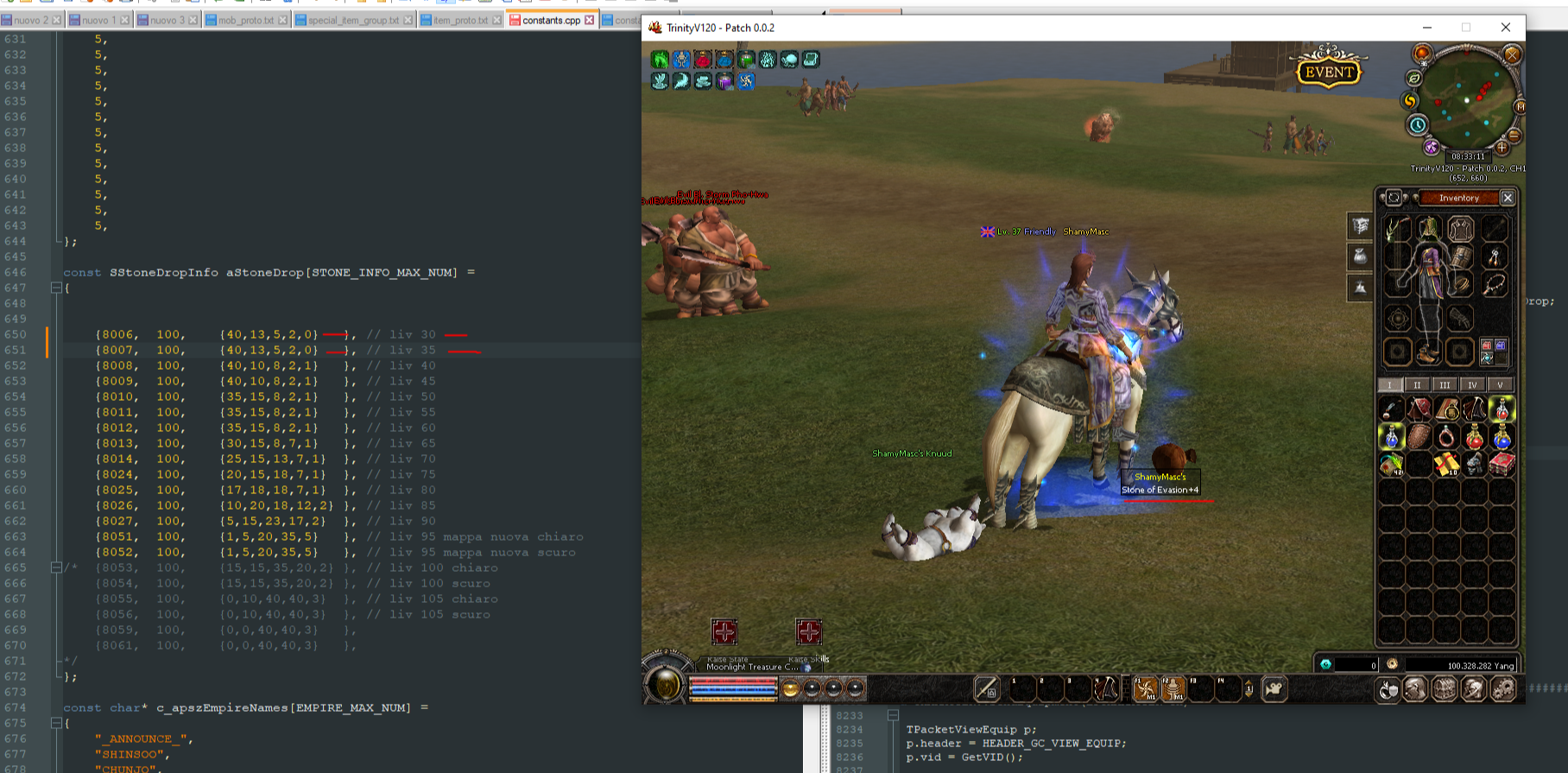 Strone drop from source (costants.cpp) - Community Support - Questions & Answers - Metin2Dev | M2Dev