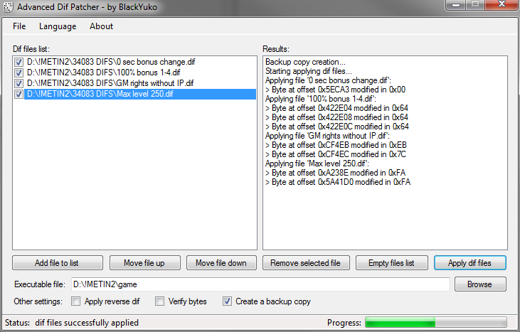 DIF Patcher - Tools & Programs - Metin2Dev | M2Dev