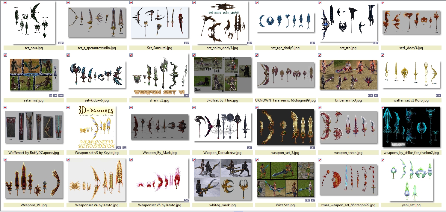 Segregated Package of Models - Armors, Weapons, Monsters, Maps... - Miscellaneous - Metin2Dev ...