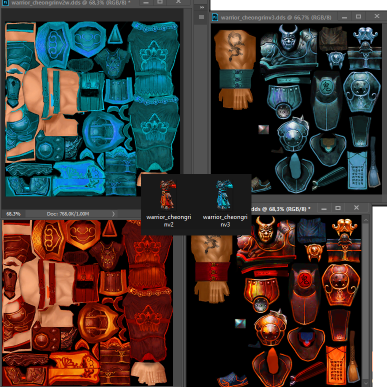 Lucky Dragon and Ice Dragon Armors for warriors - 2D Graphics - Metin2Dev | M2Dev